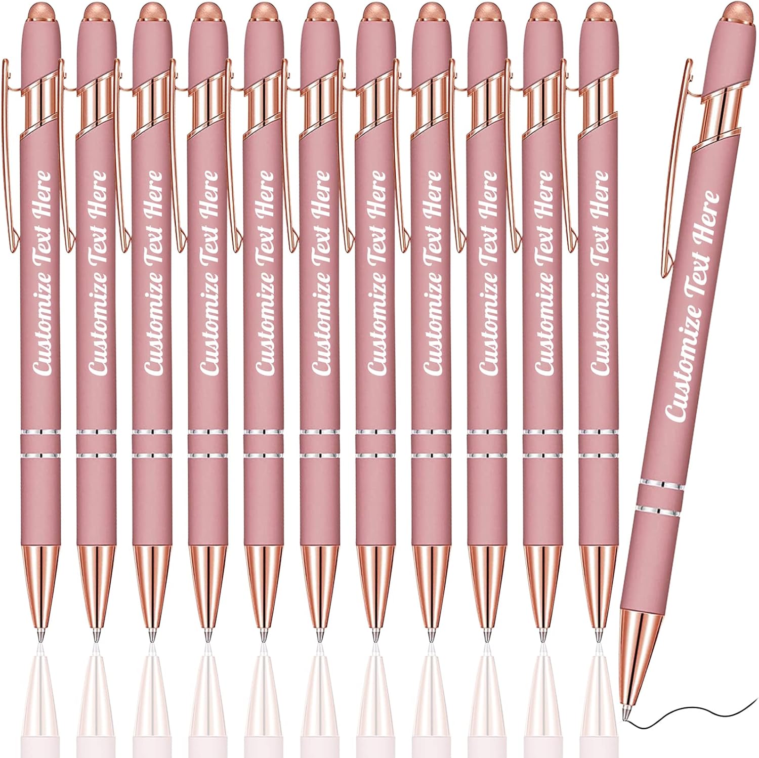Amazon.com : Up to 500 Personalized Pens Bulk Custom Ballpoint Pens ...