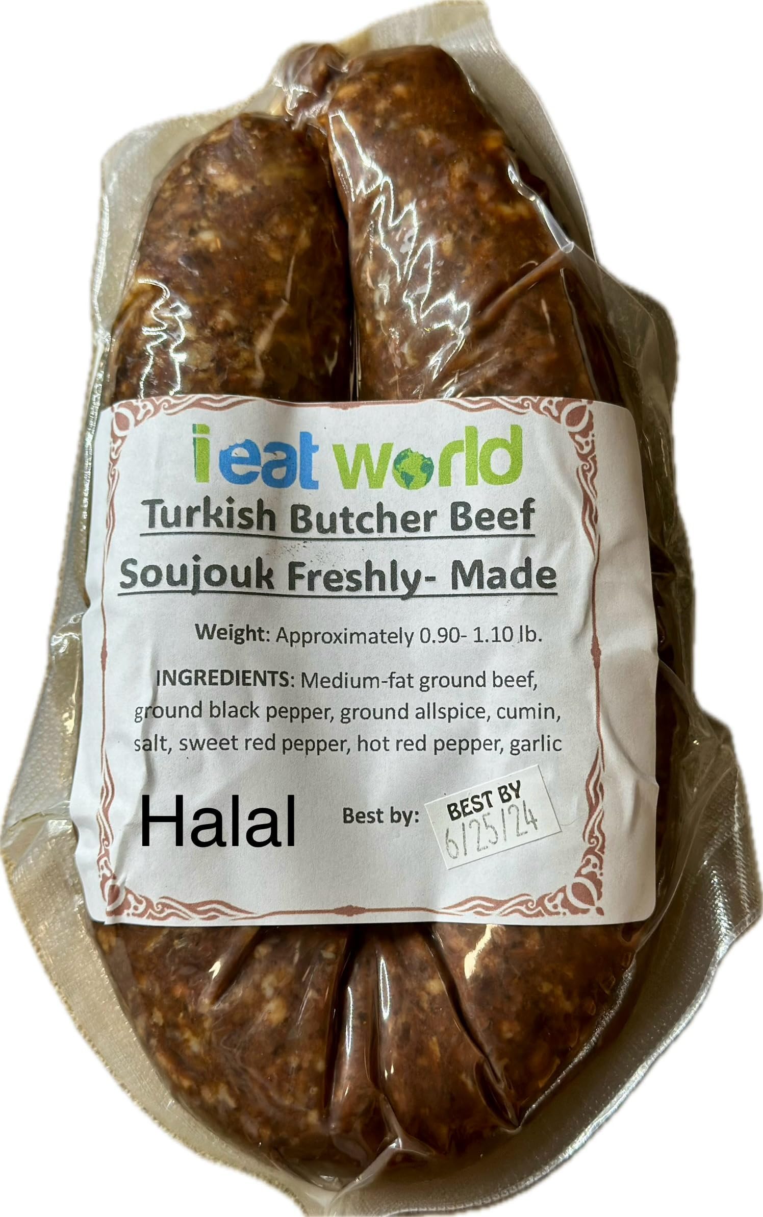 Amazon.com: Nema Halal Zabihah Beef Sucuk, Fermented & Cured Sausage ...