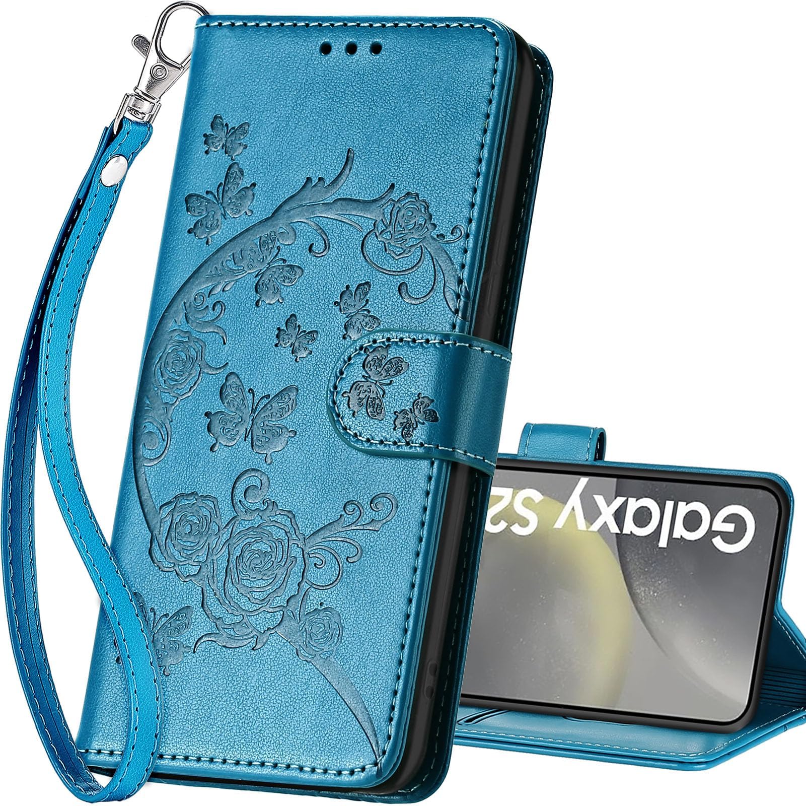 Amazon.com: SASYMALY for Samsung Galaxy S25 Wallet case, Flip Folio ...