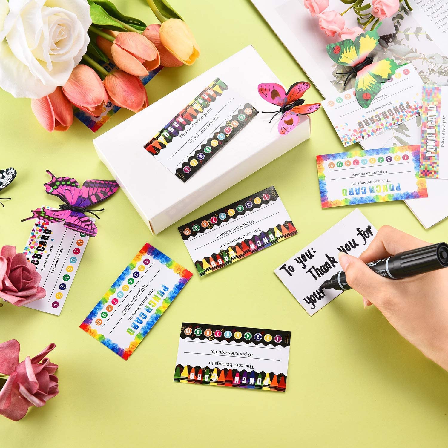 Snapklik.com : 120 Pieces Reward Punch Cards Incentive Loyalty Awards ...