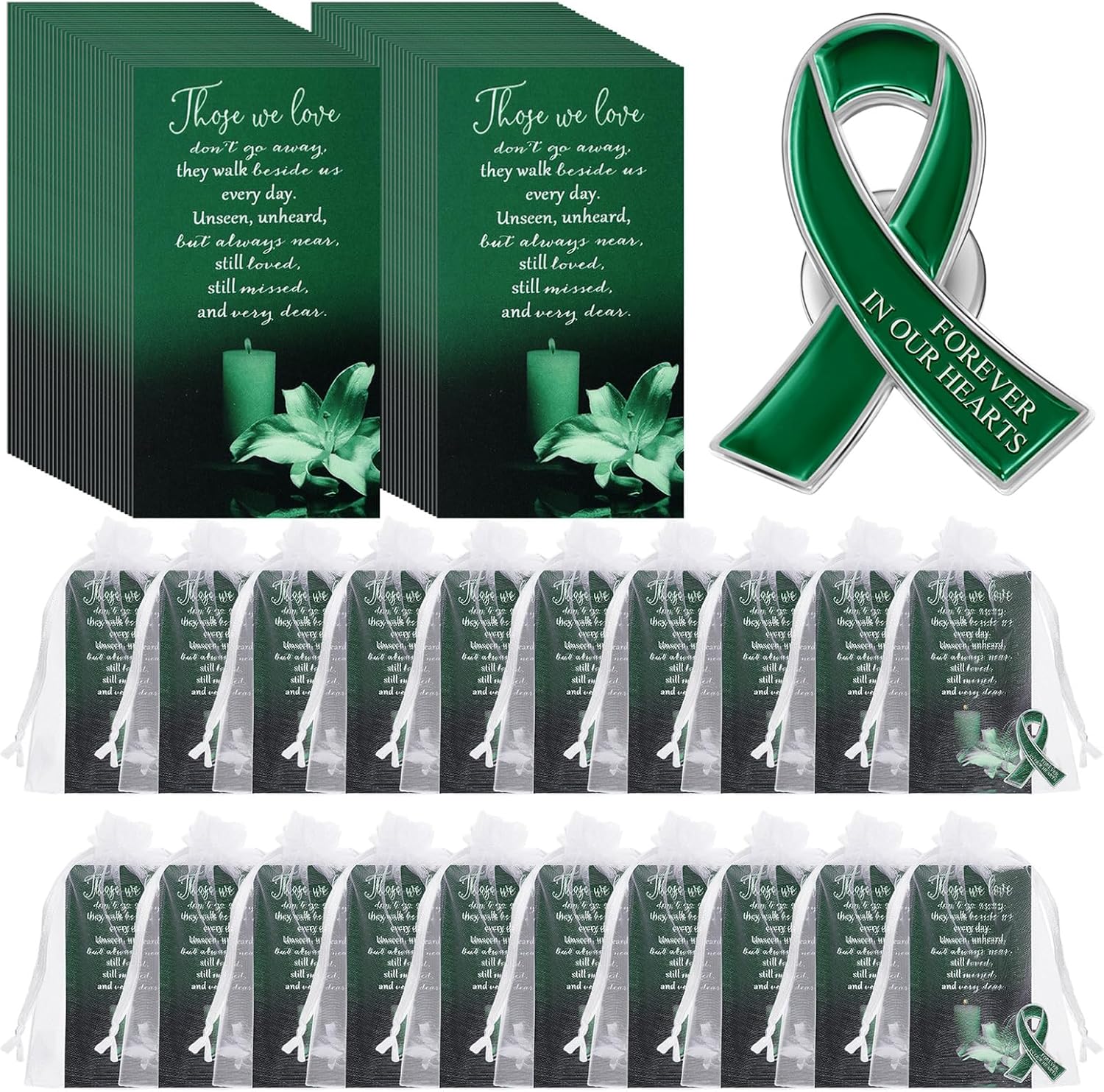 Unittype 60 Set Funeral Ribbon Pins Awareness Lapel Pin Remembrance ...