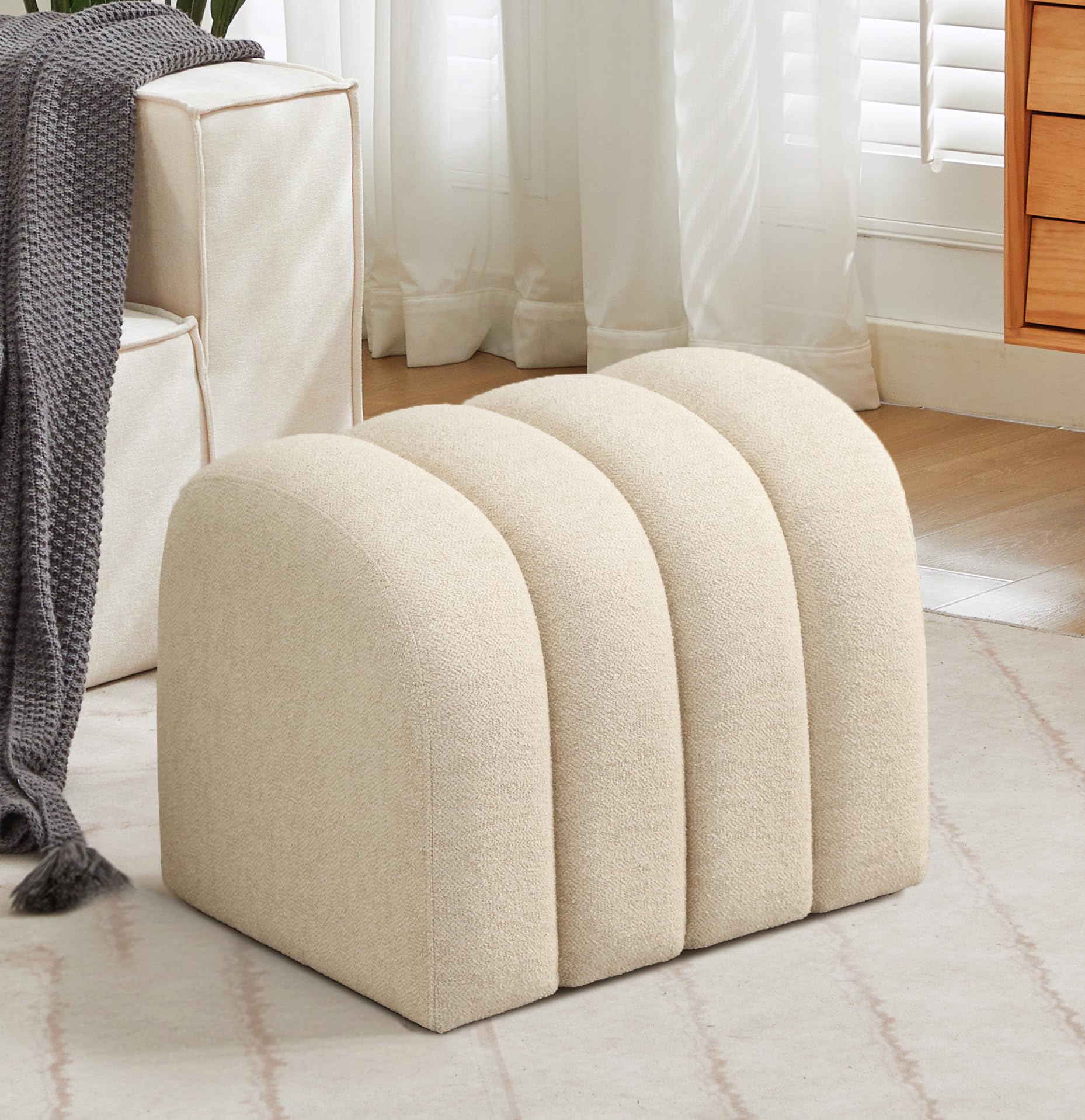 Amazon.com: Scingu Cute Ottoman for Couch, Modern Multifunctional ...