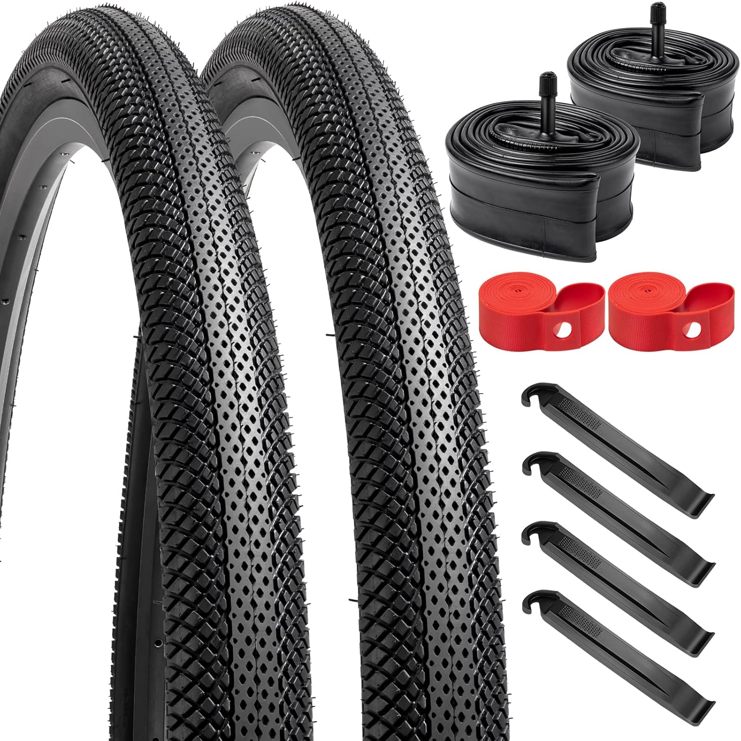 YunSCM 2er-Pack 29 Zoll Reifen 29x2.10 Mantel 54-622 Plus 2er-Pack 29 Zoll Schlauch 29x1.75/2 ...