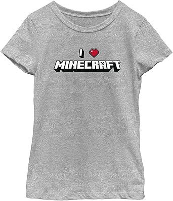 Fifth Sun Little, Big Heart Minecraft Girls Short Sleeve Tee Shirt ...