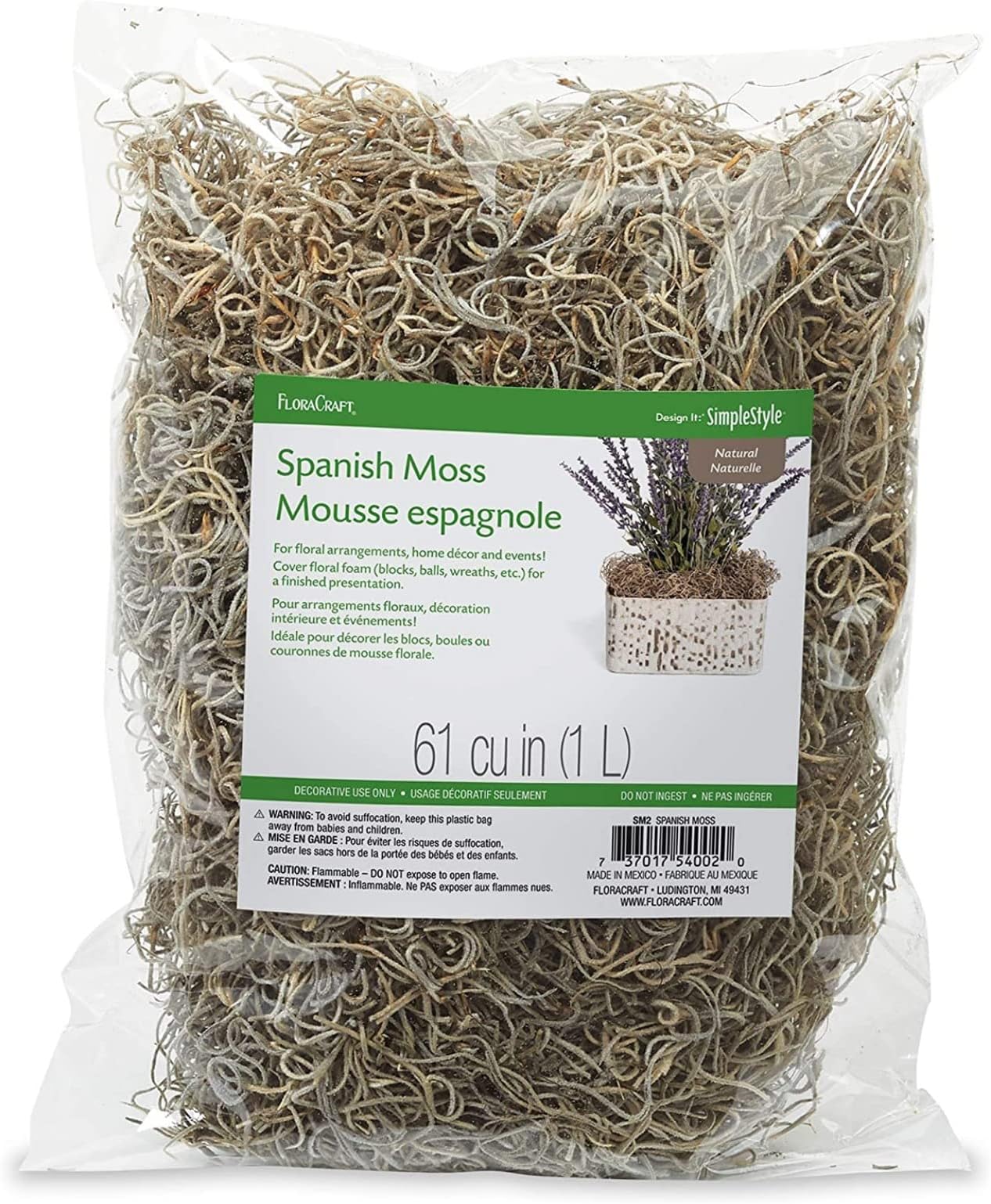 Mosser Lee ML0560 Spanish Moss, 250 cu. in. : Amazon.com.au: Garden