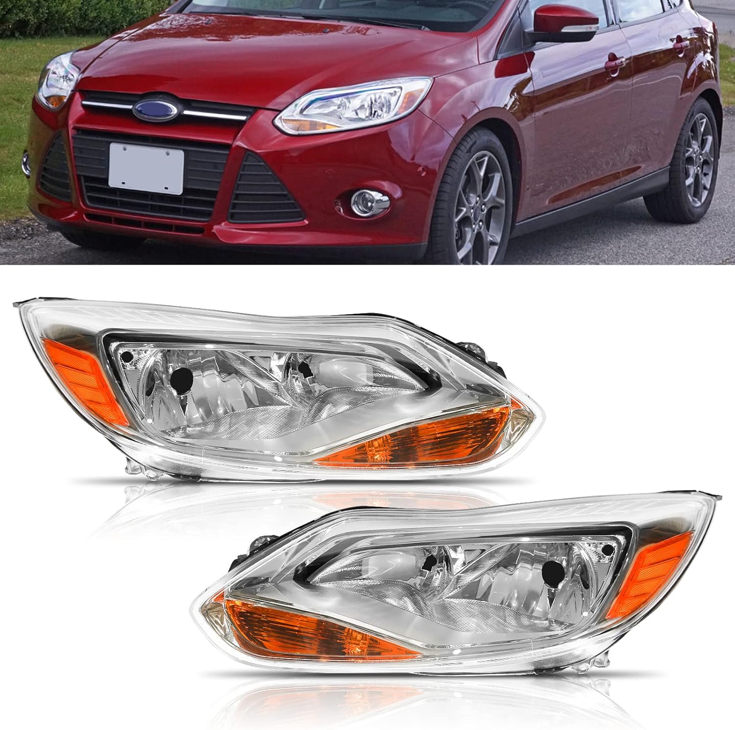 Amazon.com: BoardRoad Headlights Assembly Fit for 2012 2013 2014 Ford ...