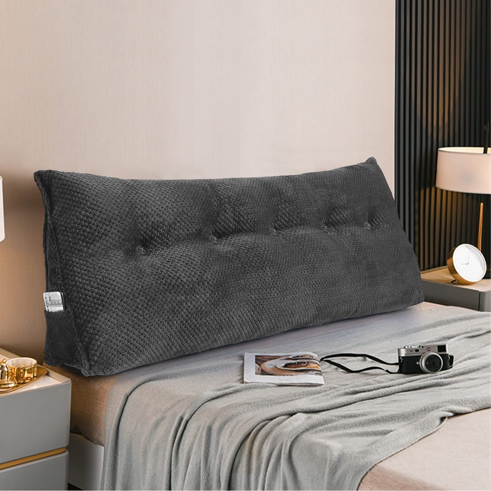 Amazon.com: idee-home Triangular Headboard Pillow Queen, Day Bed Back ...