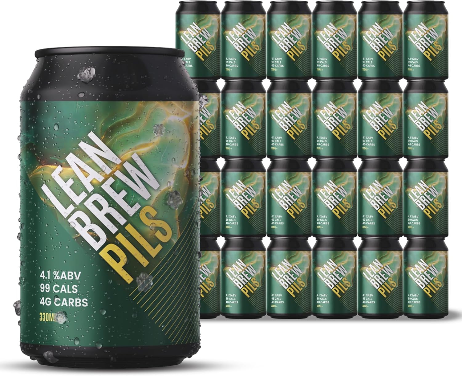 LEAN BREW Pils - Gluten Free Beer, Low Carb Beer 24 Pack, Low Calorie ...