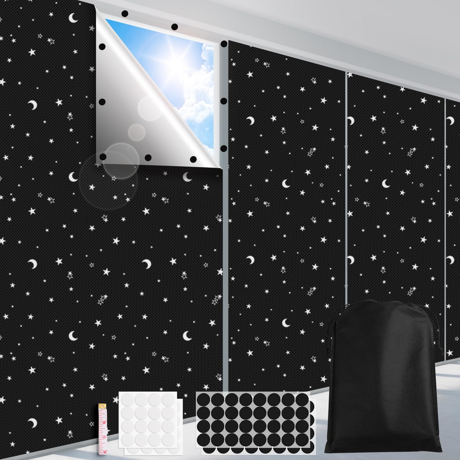 Snapklik.com : FADOTY 100% Blackout Curtains, Portable Black Out Window ...