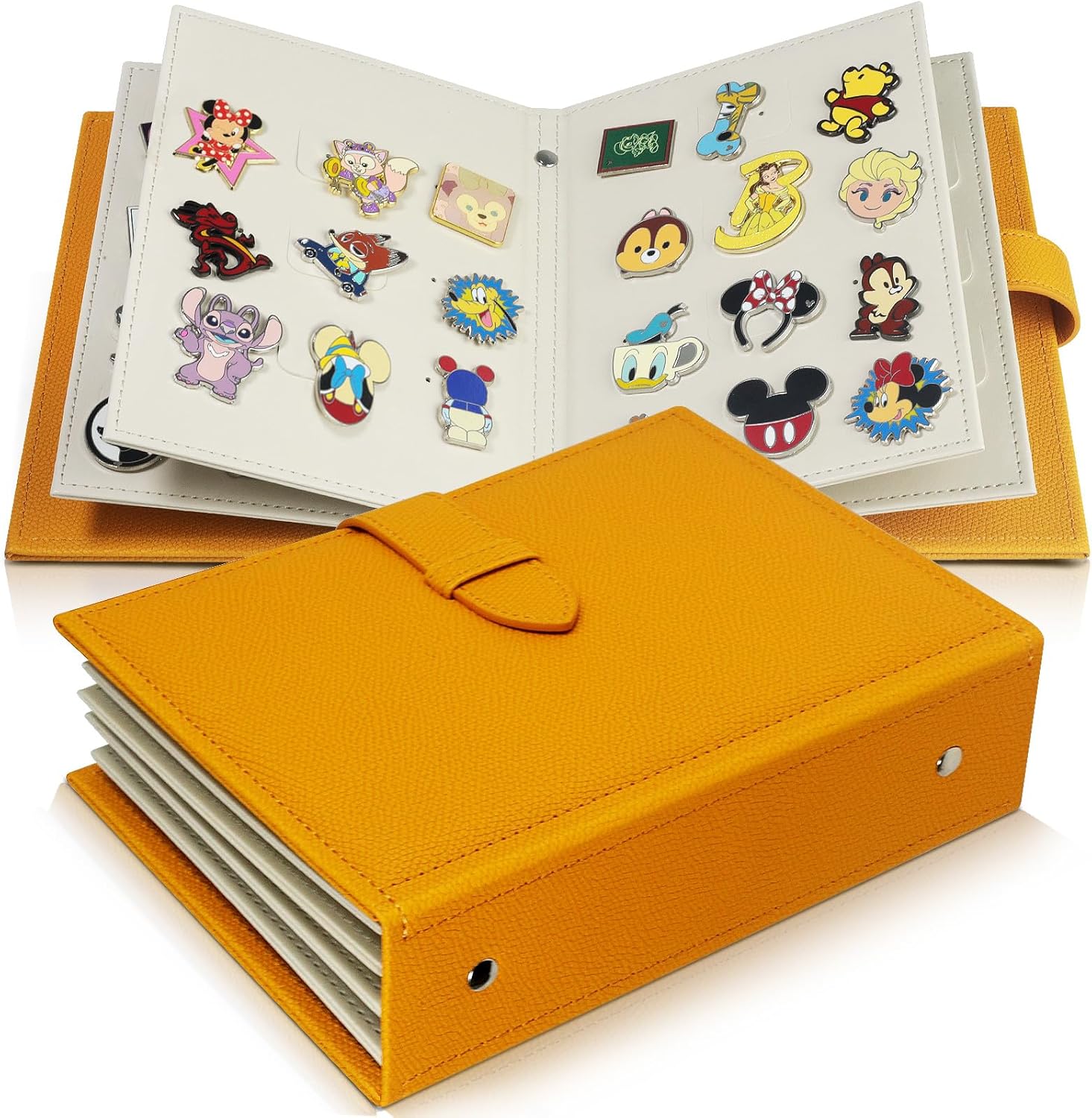 Amazon.com: CollectHall Enamel Pin Album, Pin Trading Book, PU Leather ...