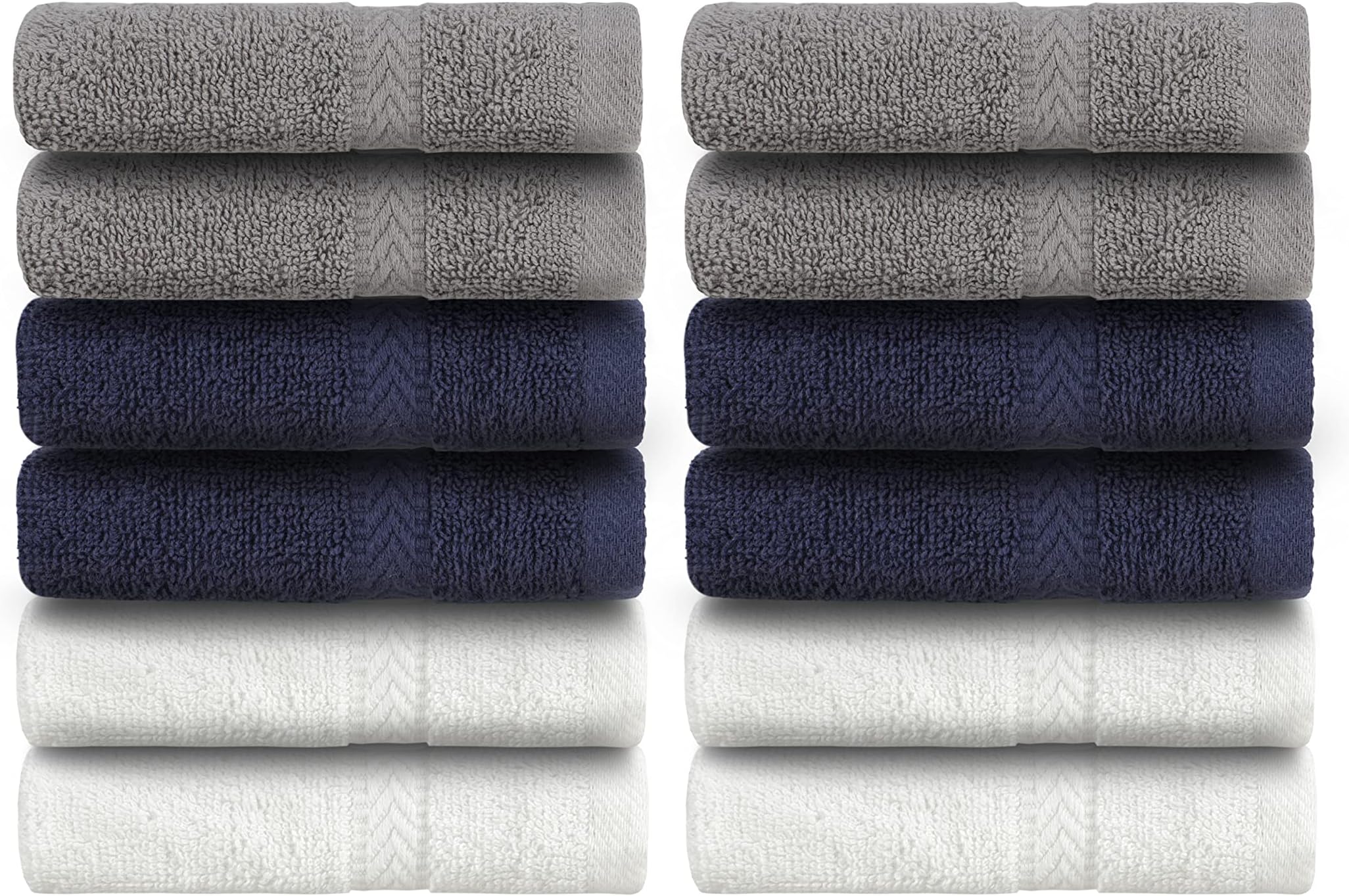 4 X Luxury Face Cloths -600 GSM- Premium Egyptian Cotton Flannel Wash ...