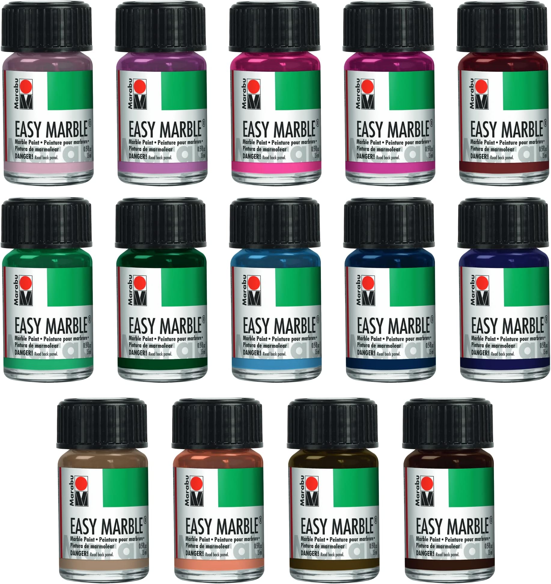 Amazon.com: New Water Marbling Paint 12 Colors Tube Set / 12ml Marble kit