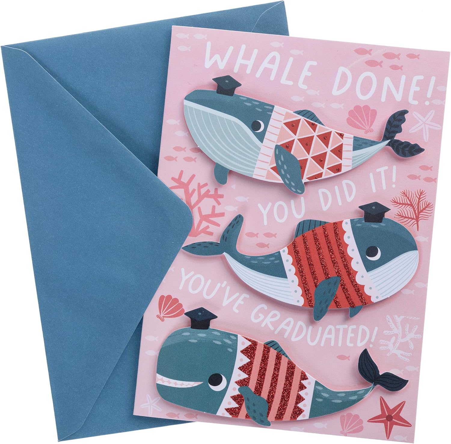 Amazon.com : Graphique Whale Done Grad Handmade Card, Congratulations ...