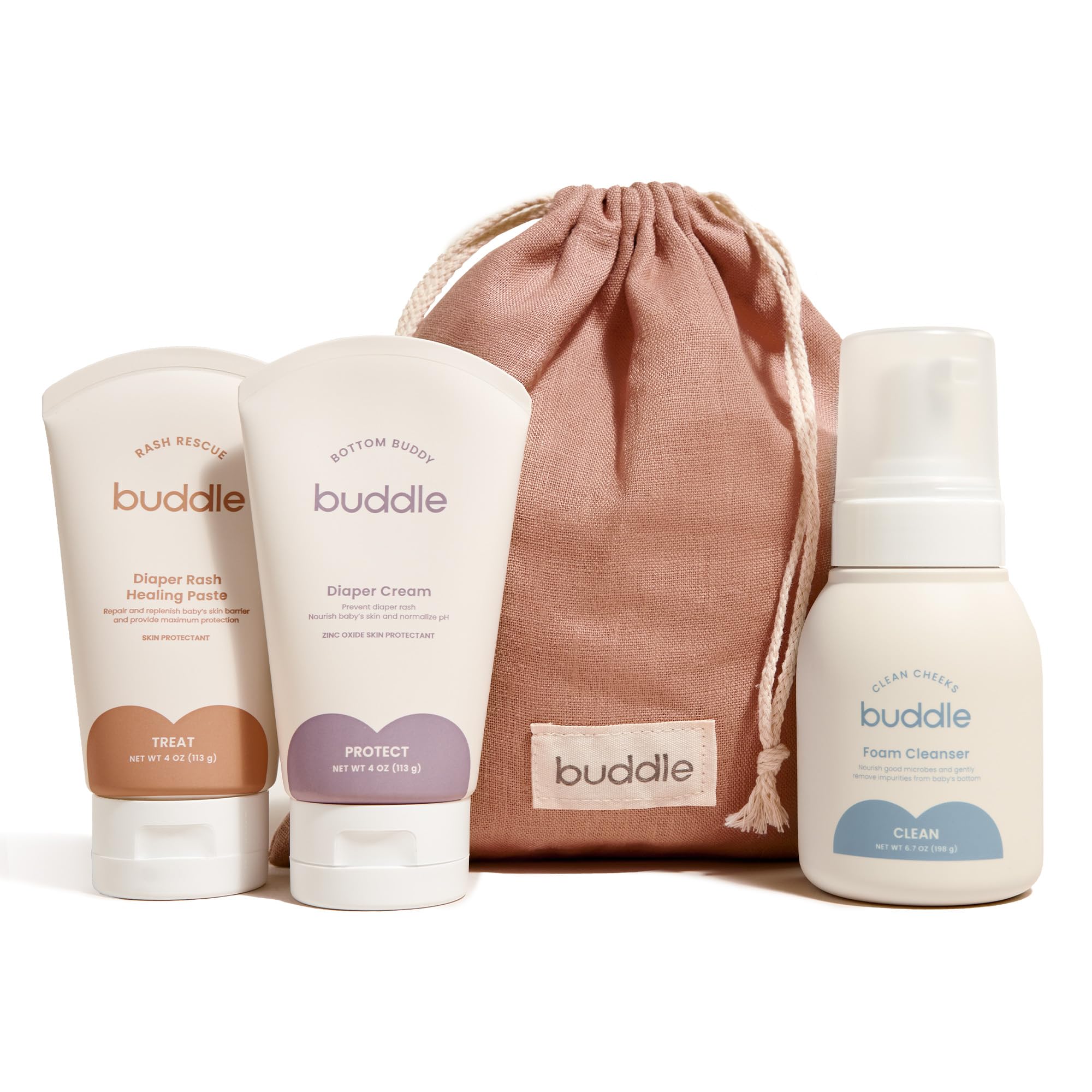 Amazon.com: Buddle Diaper Rash 3-Piece System, 40% Zinc Oxide Ointment ...