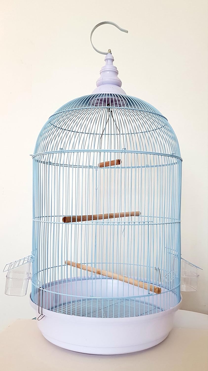 SHAMWA Large Bird cage with 2 Food Container, 2 wood Stick size ...