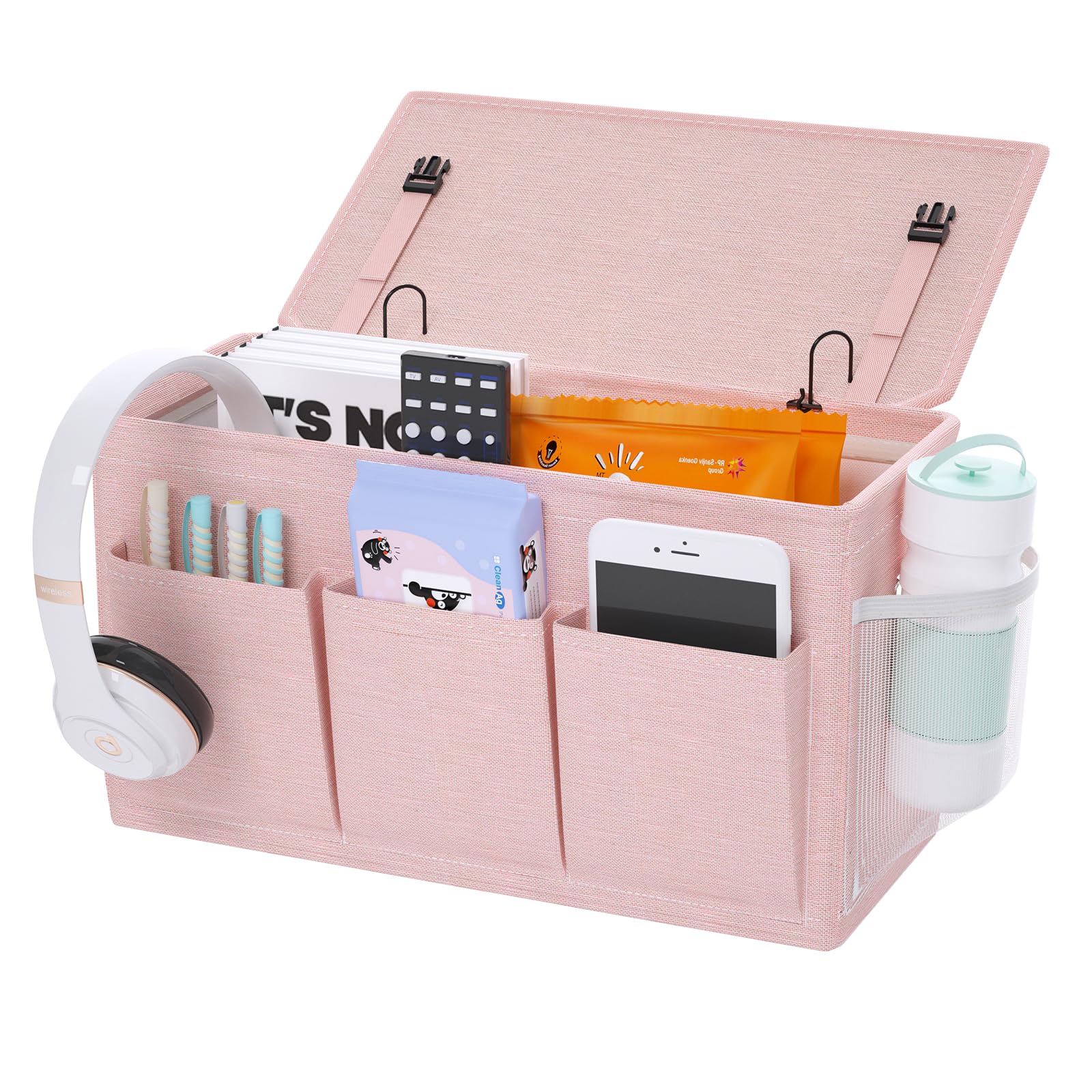 Amazon.com: Edudif Dual-purpose Bedside Caddy Bedside Organizer, Bed ...