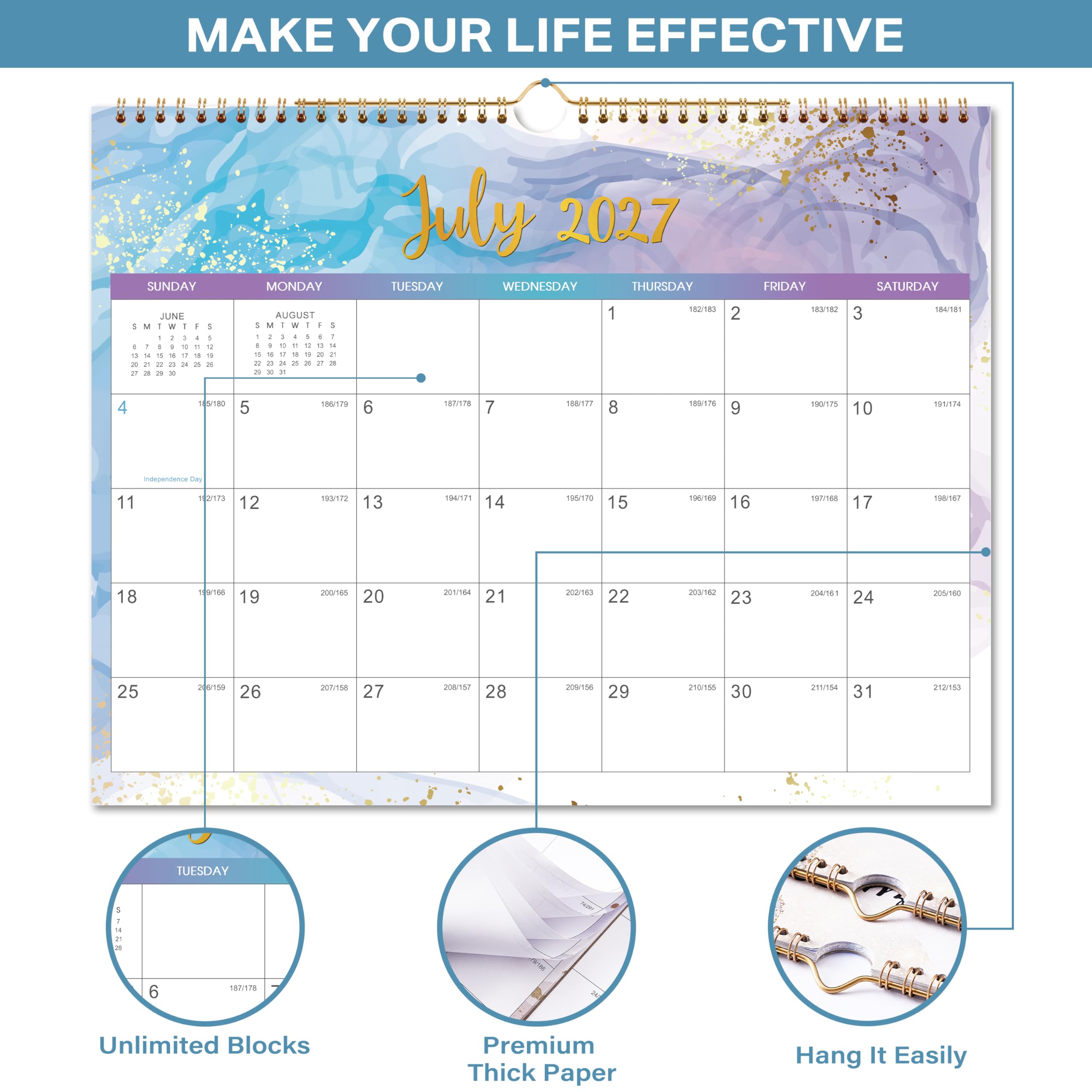 Snapklik.com : Calendar 2026-2027 - Wall Calendar 2026-2027 From Jan ...
