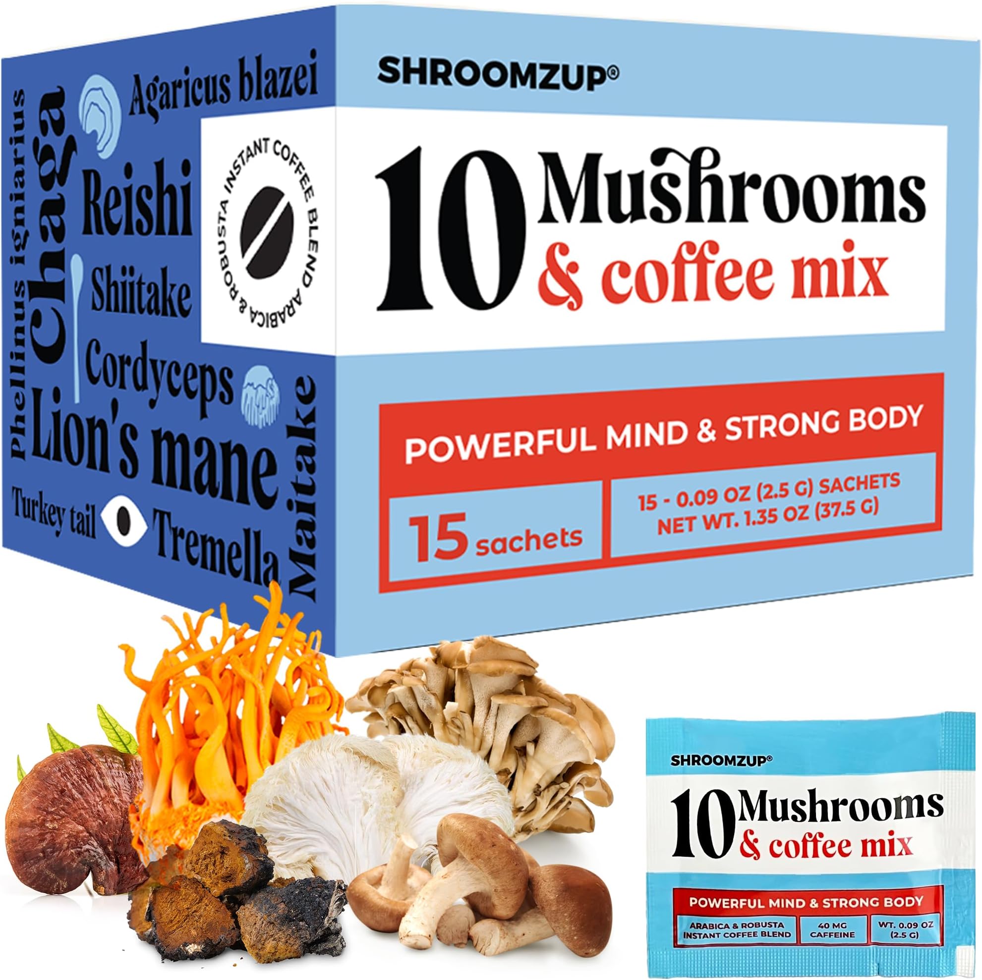 Amazon.com : Four Sigmatic Mushroom Coffee Mix Pack of 2 - Lion's Mane and Chaga & Cordyceps and ...