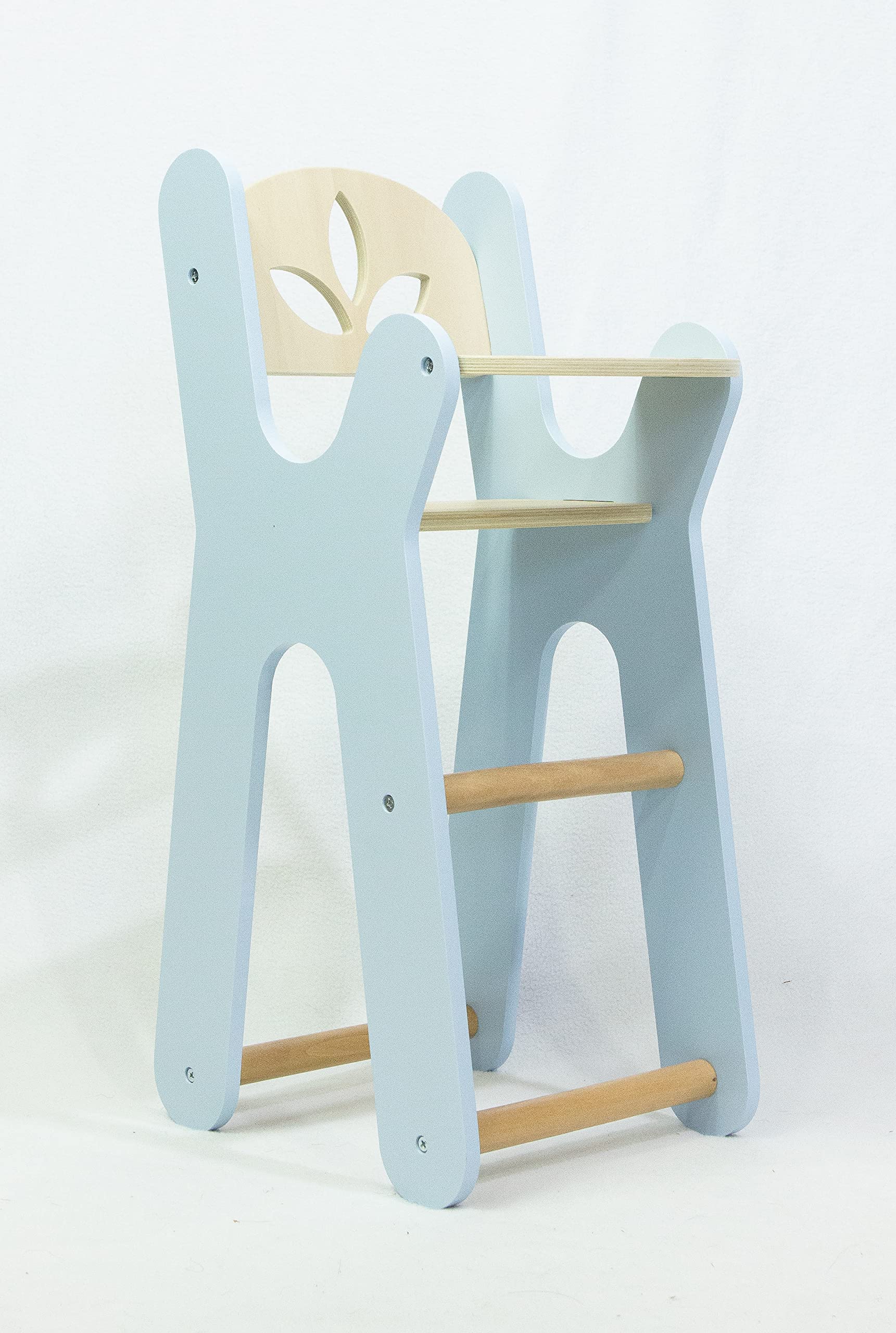 Amazon.com: Leonora - Wooden Highchair for Baby Dolls- Blue Chair for ...