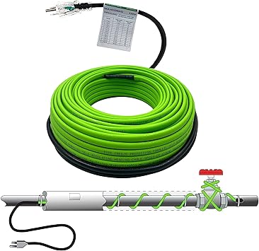 Pipe Heat Cable for Water Pipe Freeze Protection, Self-Regulating Heat ...
