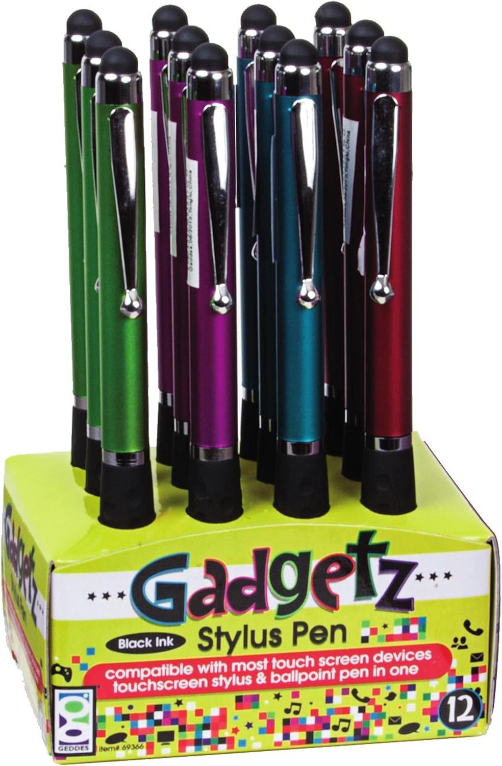 Amazon.com : Geddes Gadgetz(TM) Stylus and Pen Assortment - Set of 12 ...