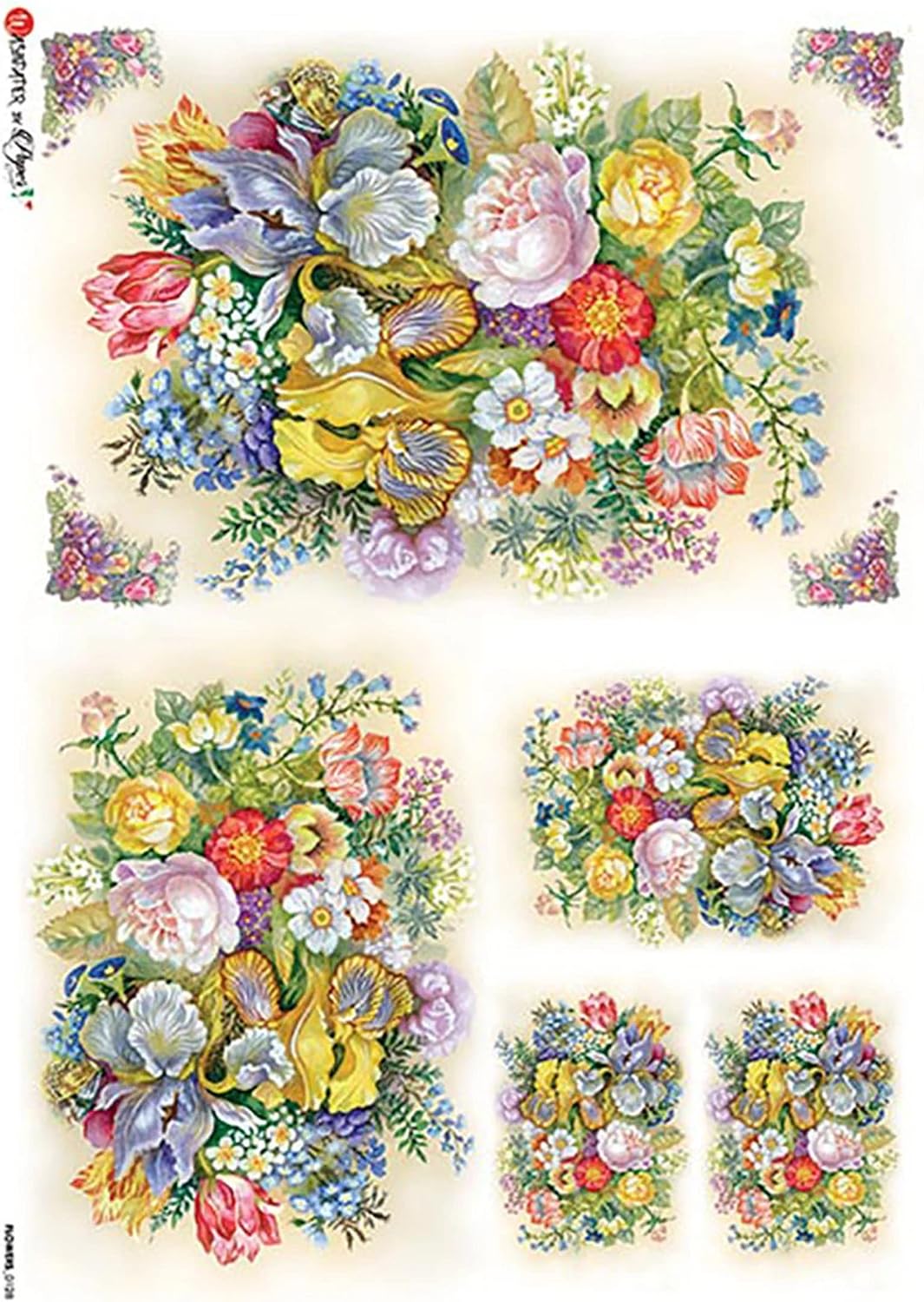 Amazon.com: Rice Paper for Decoupage l Spring Garden Rice Paper l ...