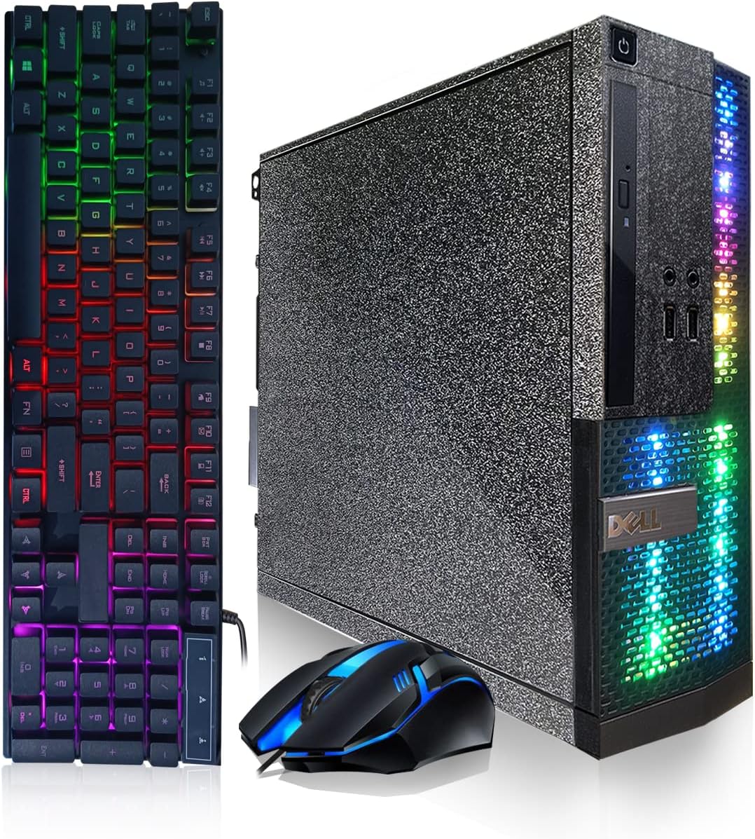 Amazon.com: Dell PC Treasure Box RGB Desktop Computer Intel Quad Core ...