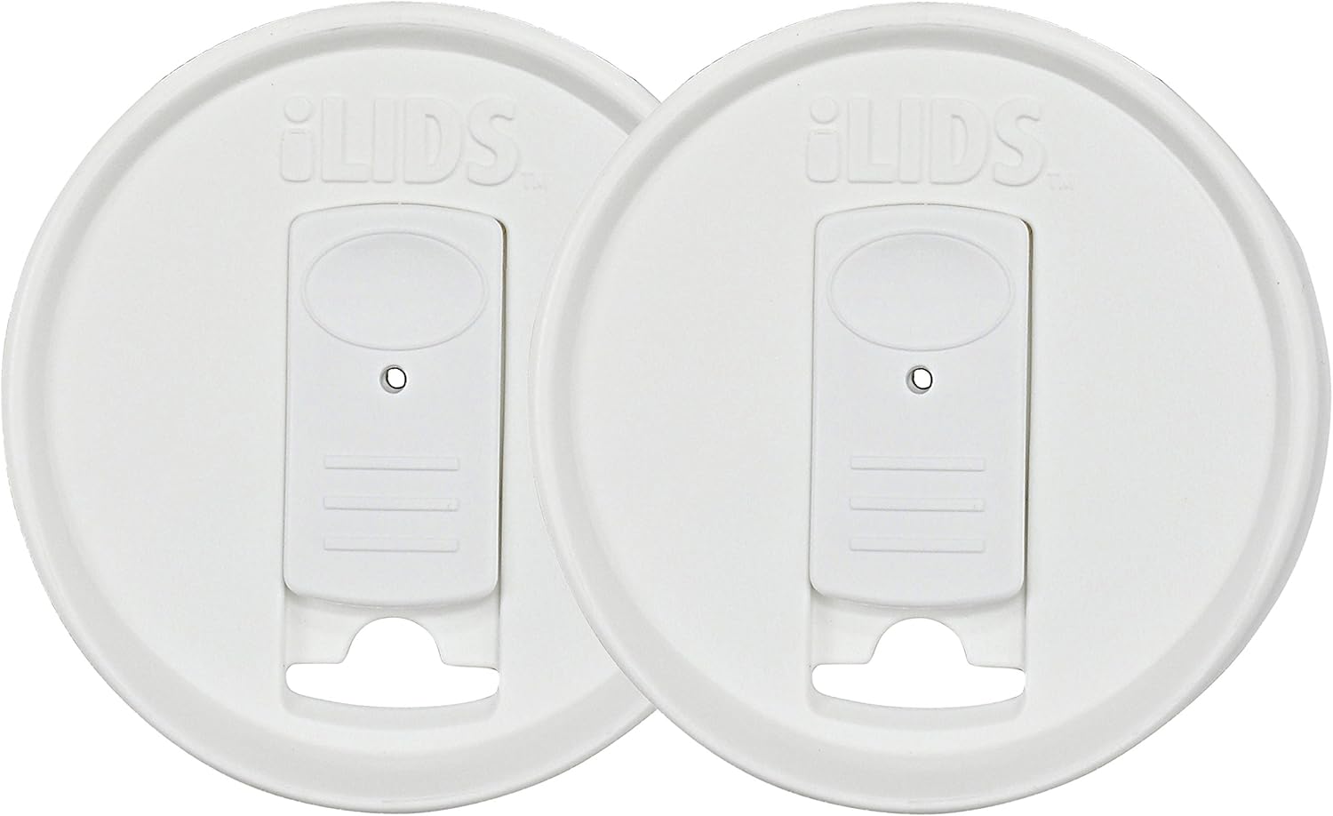 iLIDS Mason Jar Drink Lid, Regular Mouth, White, 2-Pack - BigaMart