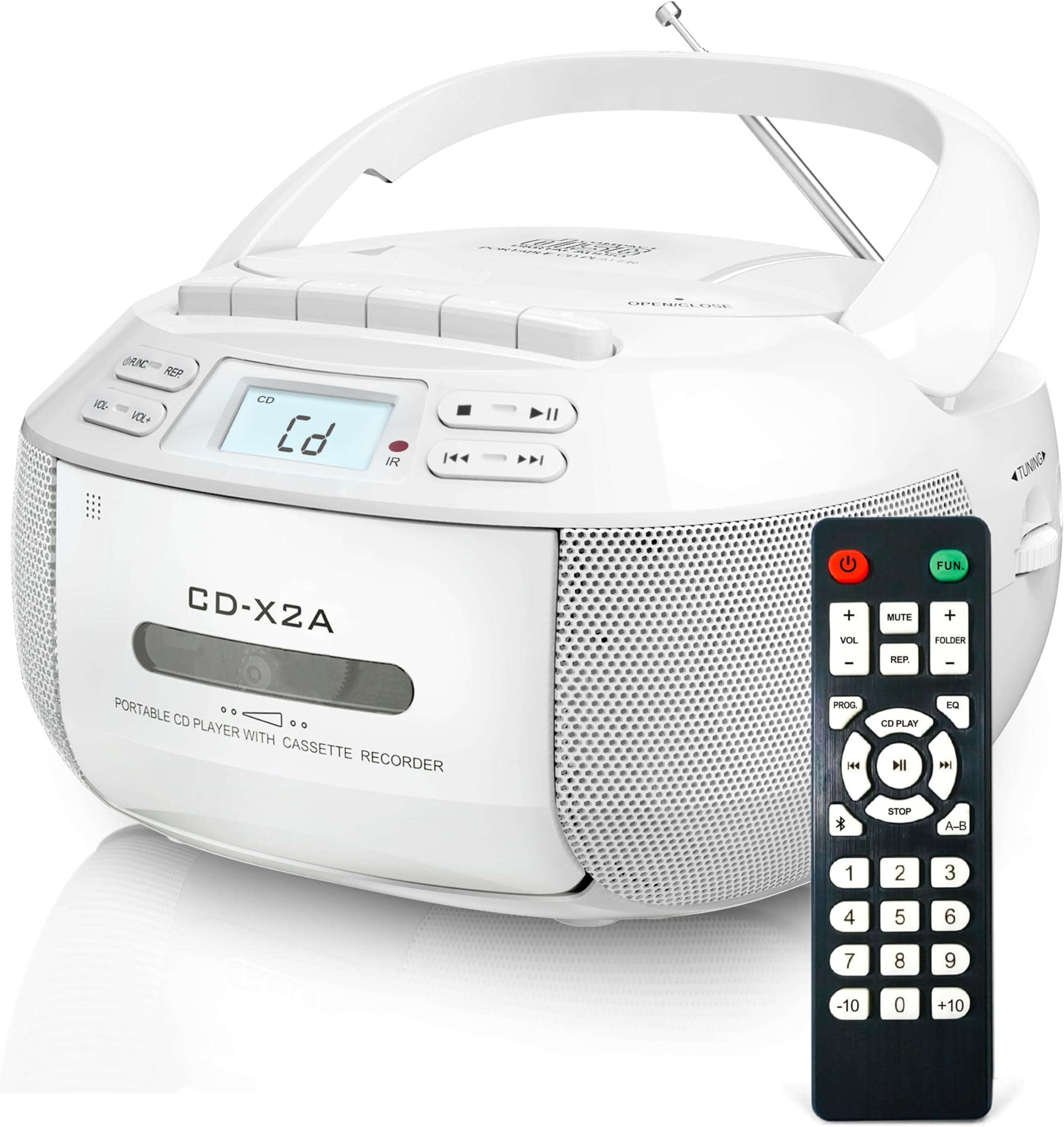 Bush KBB500 CD Radio Cassette Boombox - Black/Silver: Amazon.co.uk ...