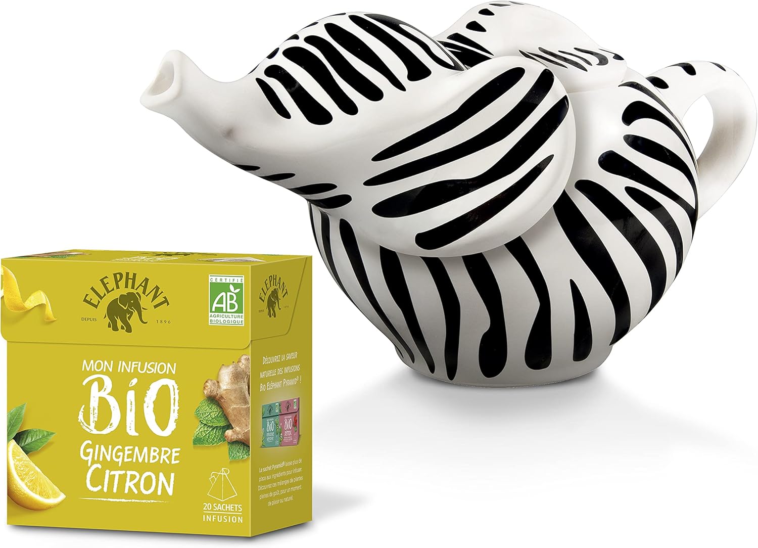 Elephant Set d’une boite d’Infusions bio gingembre citron et d’une ...