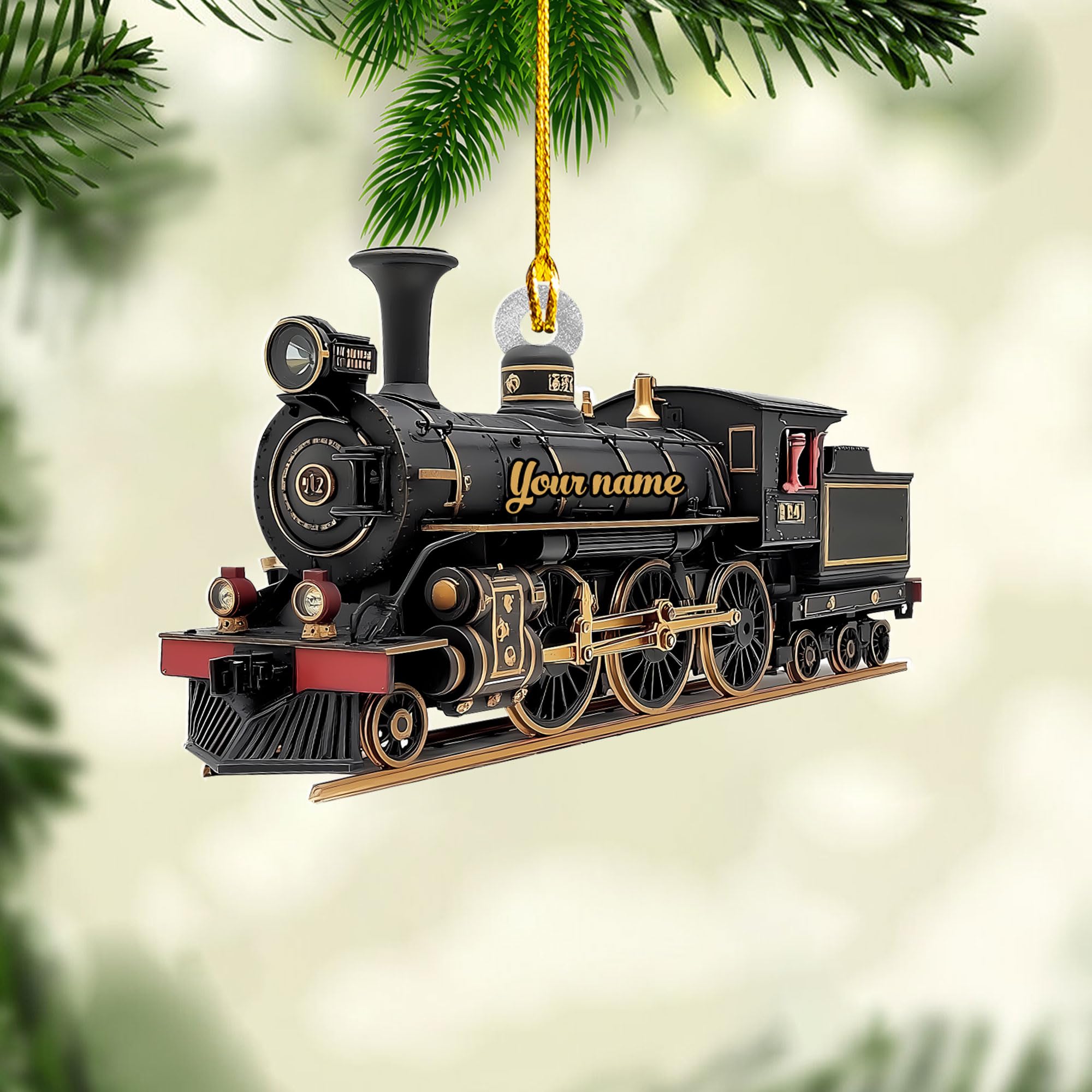 Amazon.com: Personalized Train Christmas Ornament 2024, Custom ...