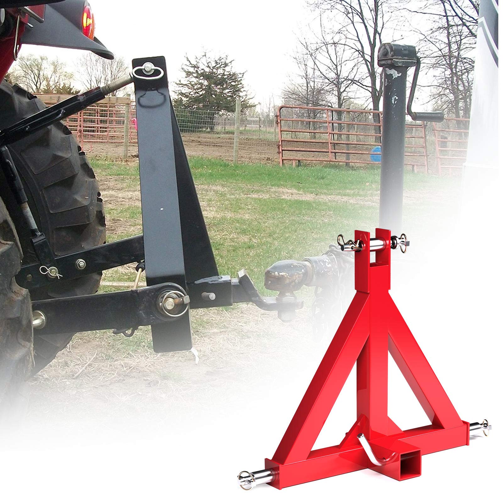 Luanoy Heavy-Duty 3 Point 2" Hitch Receiver Adapter Drawbar Trailer ...