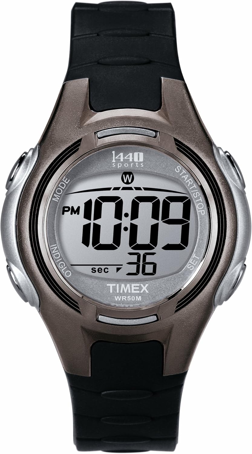 Timex 1440 Sport Digital Quartz Sports Watch with Black Resin Bracelet ...