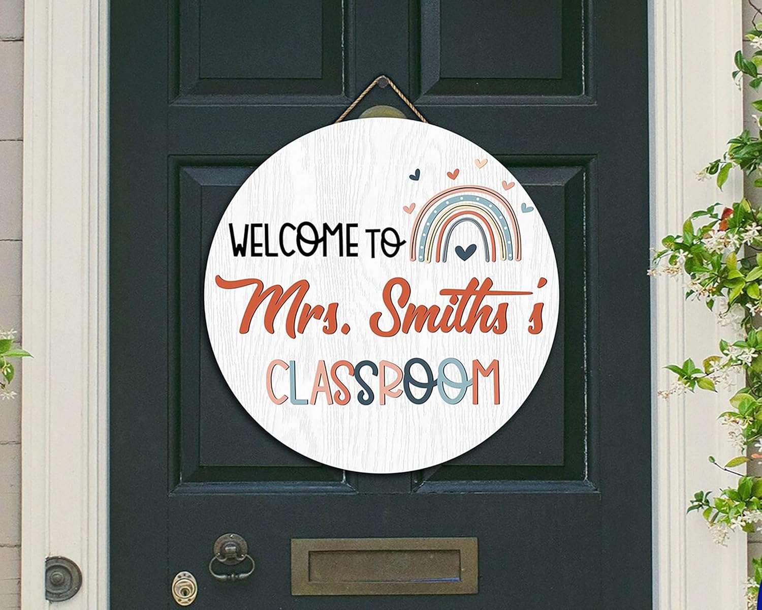 Amazon.com: LOVELYPOD Personalized Teacher Door Sign- Custom Teacher ...