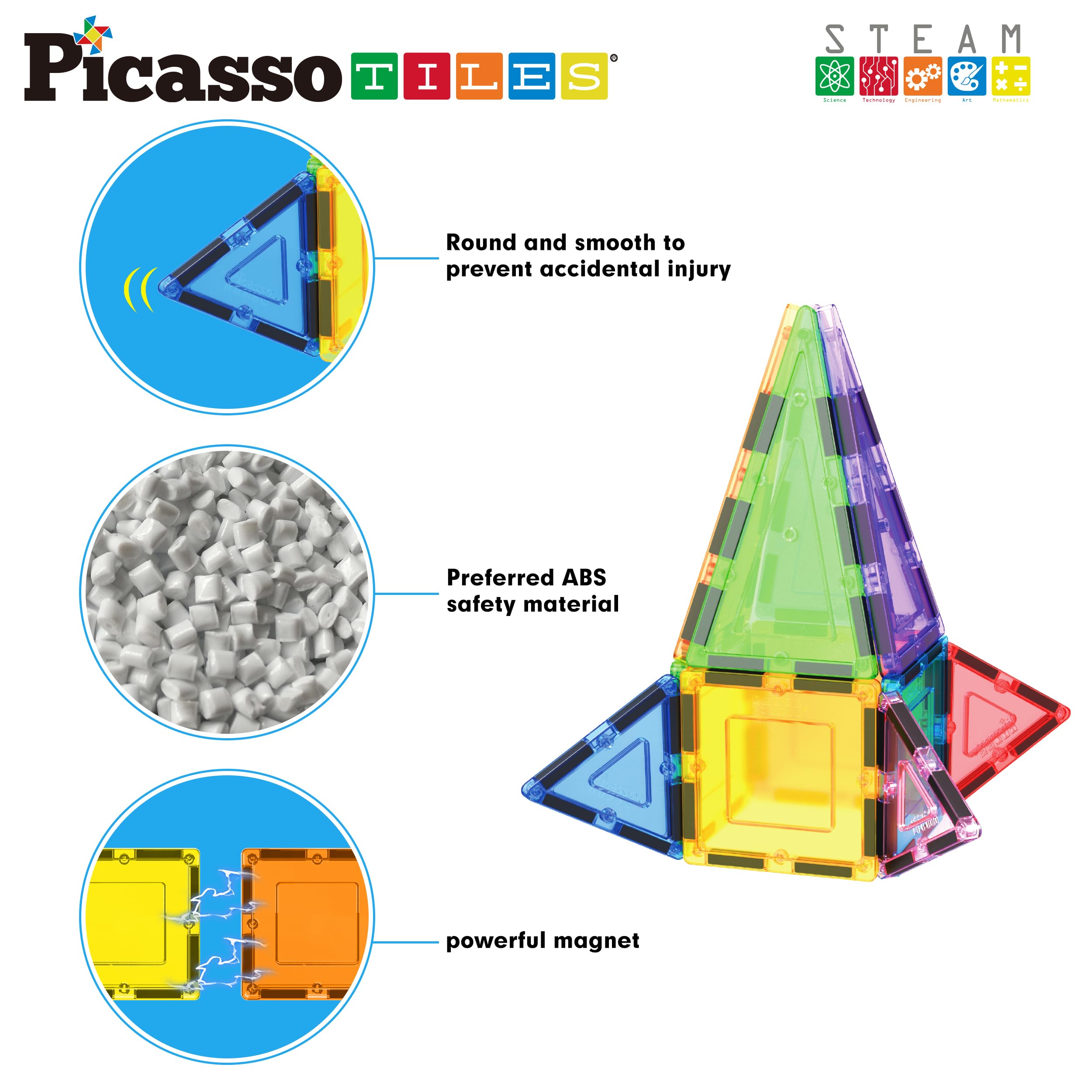 Snapklik.com : 12pc Magnet Tile Building Block Set Magnetic ...