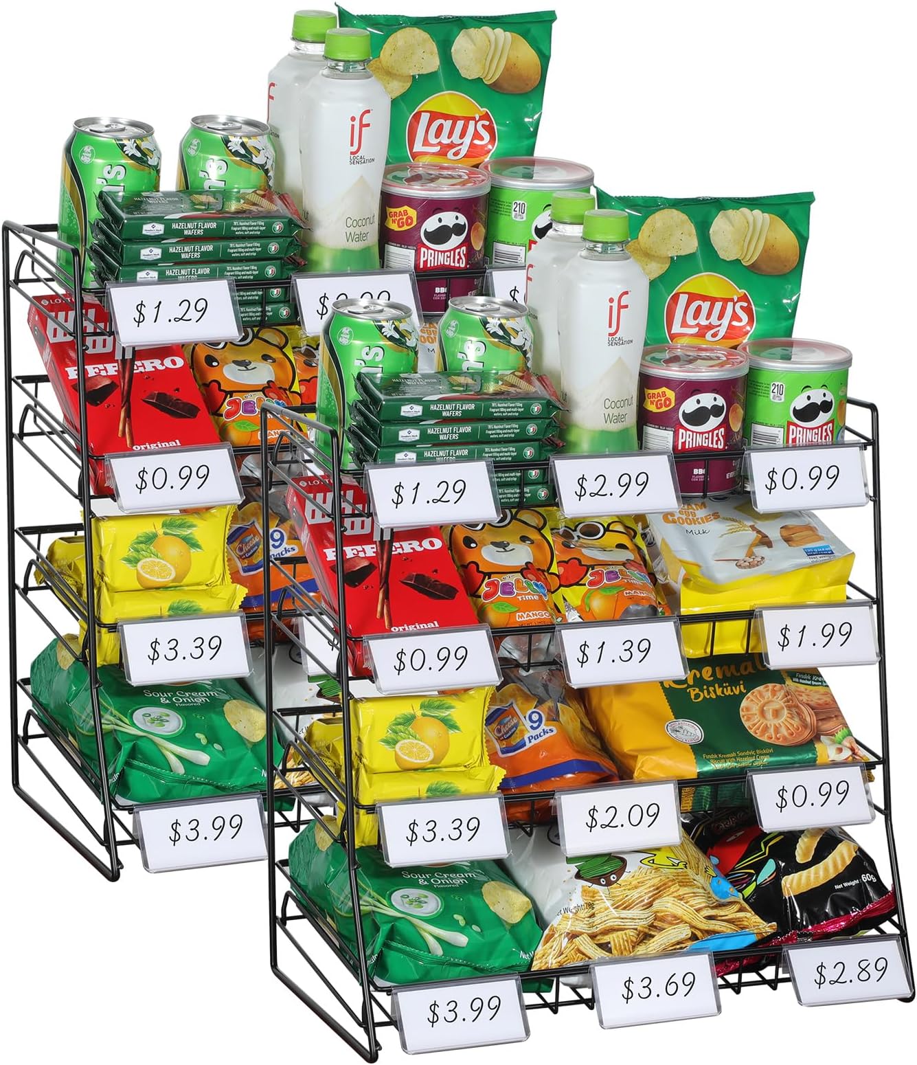 Amazon.com: Candy Display Rack 4 Tier | Candy Organizer | Snack ...