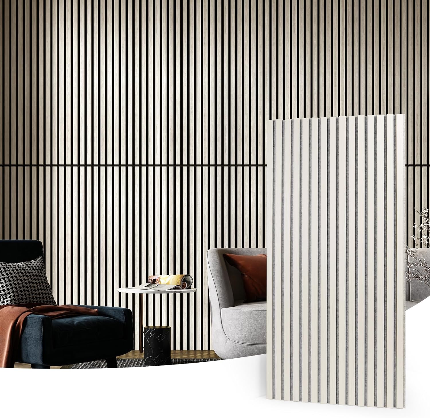 Amazon.com: Art3d 2 Wood Slat Acoustic Panels for Wall and Ceiling - 3D ...