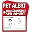 Amazon.com : Pet Alert Fire Rescue Sticker - 5"x 4" Double Sided (2 ...