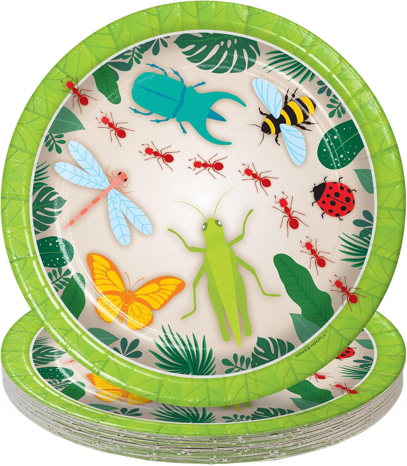 Amazon.com: HOME & HOOPLA Bug Party Supplies - Bugs & Insects Round ...