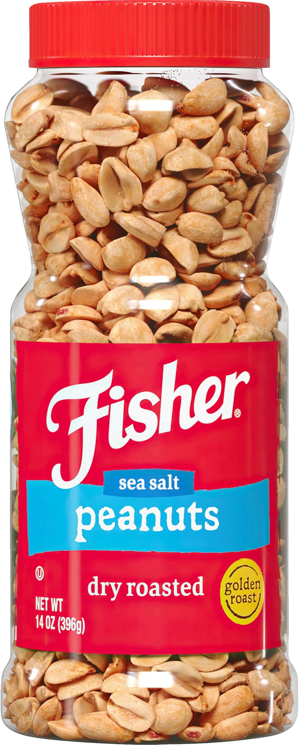 Amazon.com: FISHER Snack Sea Salt Dry Roasted Peanuts, 14 oz : Grocery ...