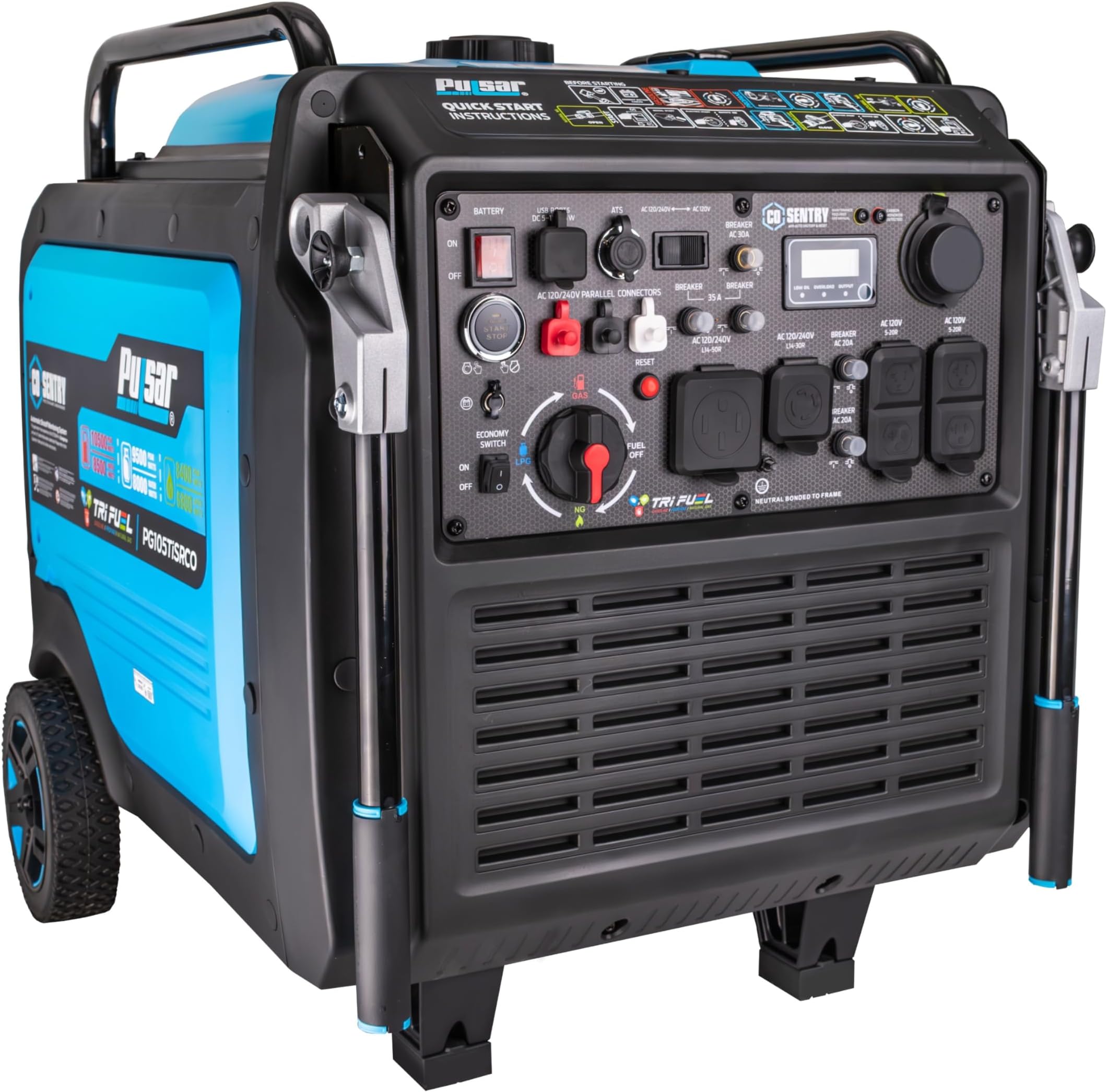 Amazon.com : Pulsar 10,500 Watt Gasoline, Propane, and Natural Gas Tri ...