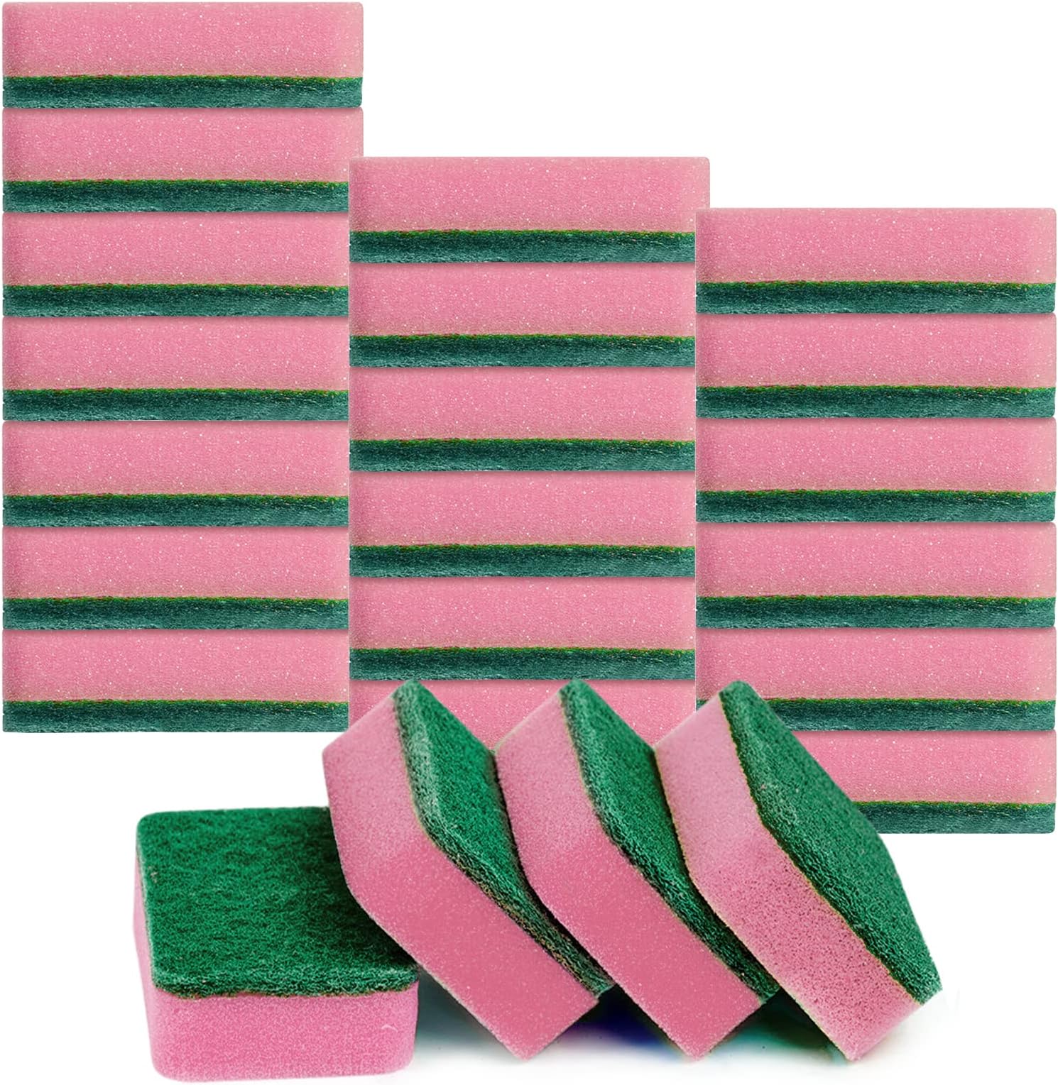 Amazon.com: Individually Wrapped Sponges, 50 PCS Kitchen Dishwashing ...