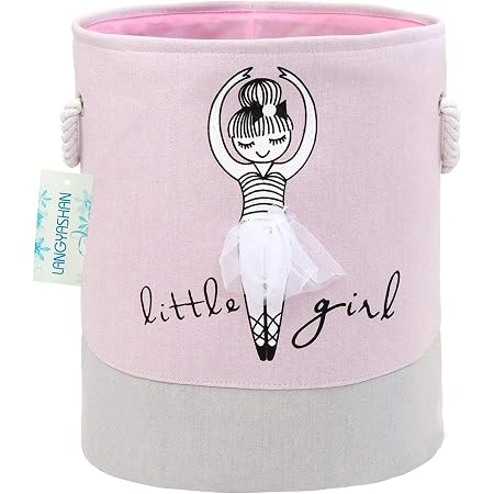 Amazon.com: Ballerina Girl Laundry Basket Bin - Laundry Hamper Foldable ...
