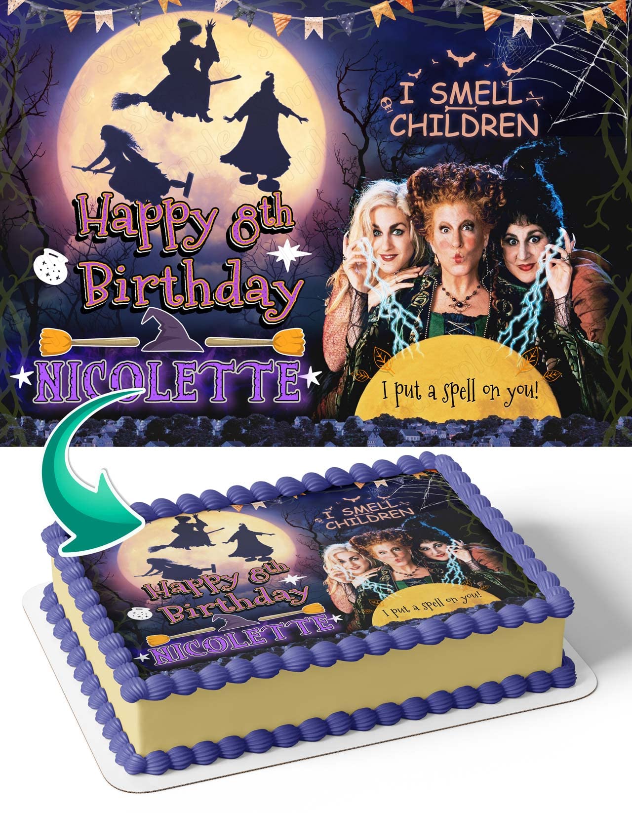 Buy CAKECERY Hocus Pocus HP Edible Cake Image Topper Personalized ...