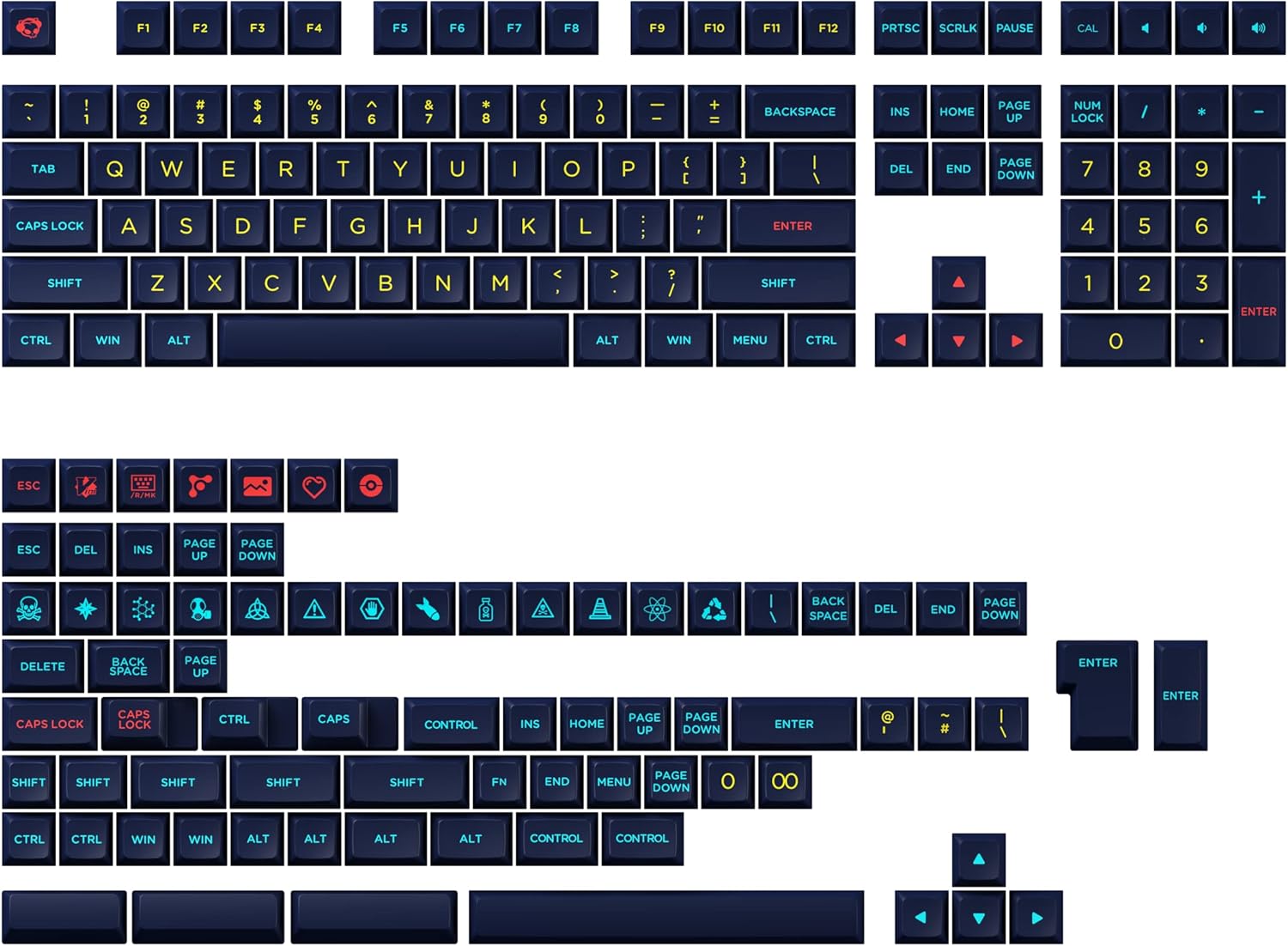 EPOMAKER AKKO Starry Night 185 Keys OSA Profile PBT Keycaps Set for ...