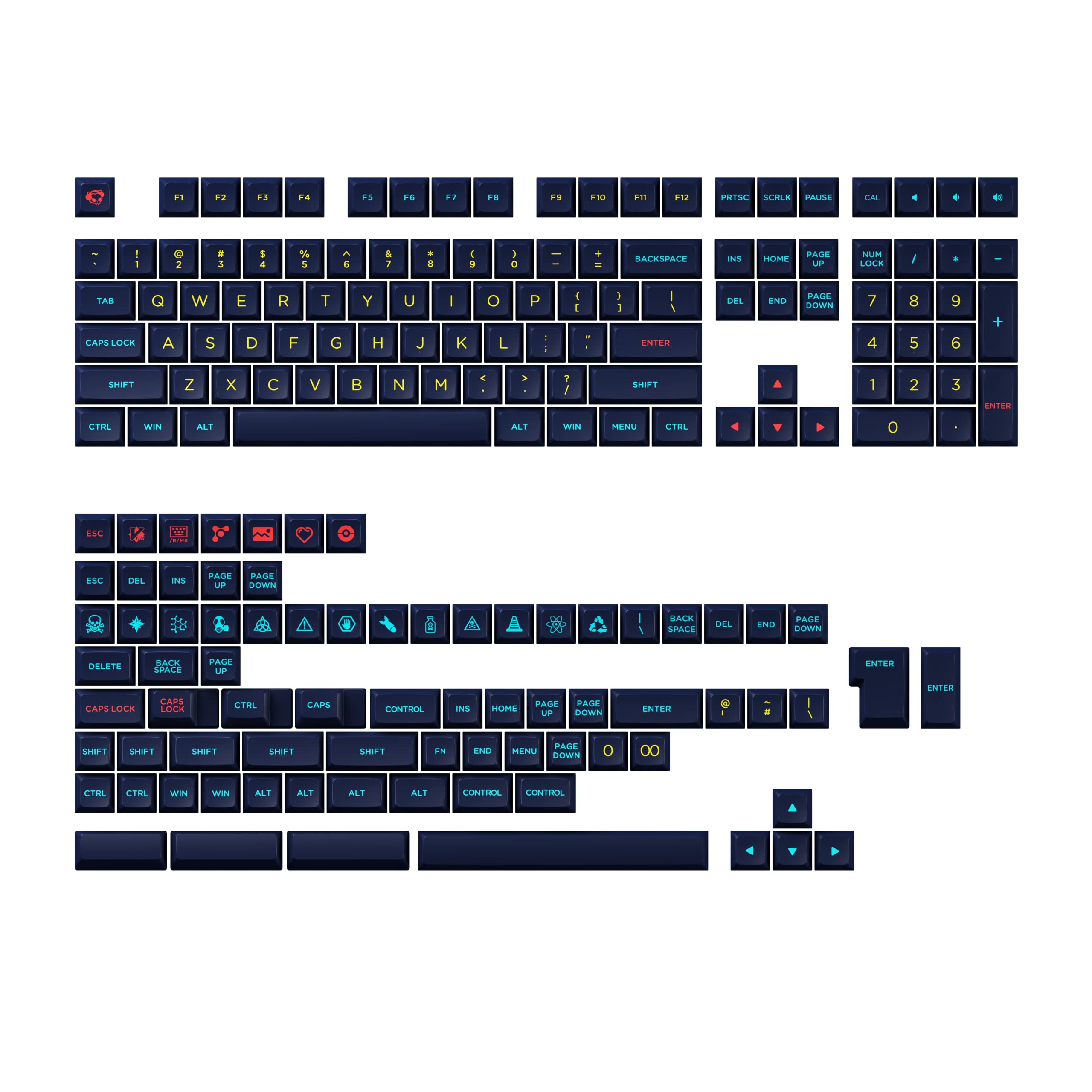 Buy EPOMAKER AKKO Starry Night 185 Keys OSA Profile PBT Keycaps Set for ...