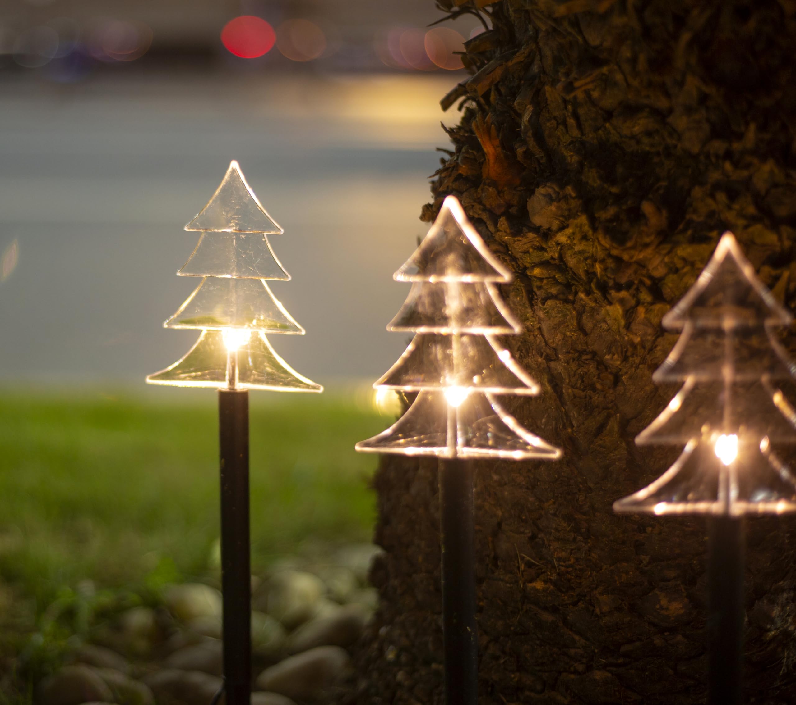 Amazon.com : kalynmart Solar Christmas Tree Pathway Light Landscape ...