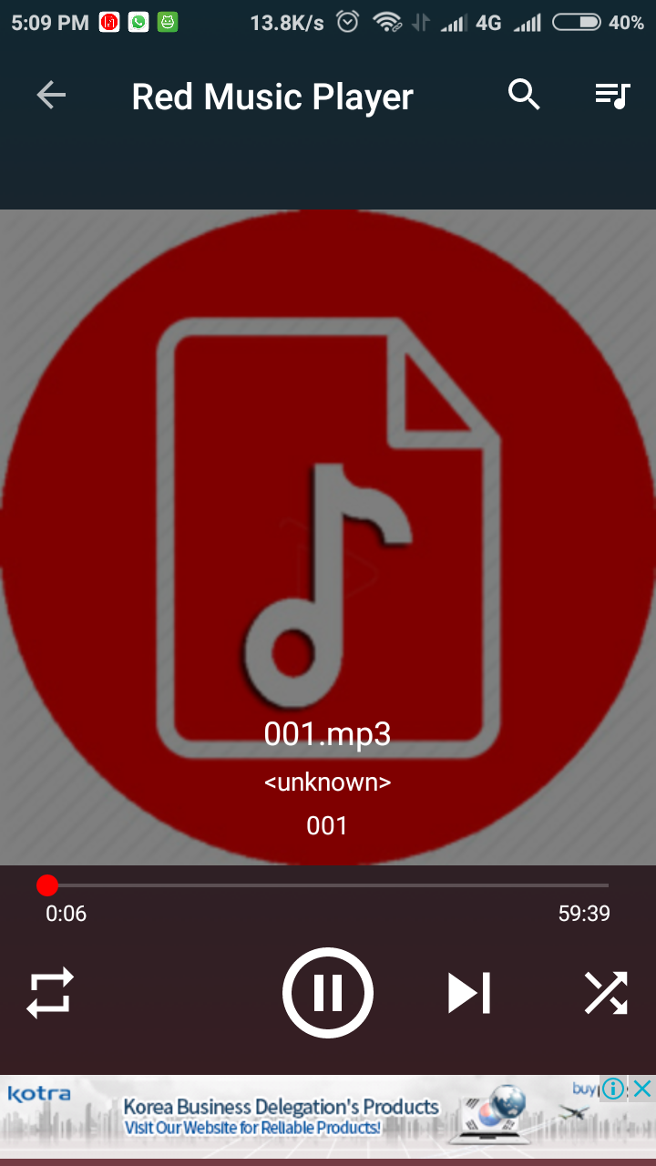 new red music player - App on Amazon Appstore