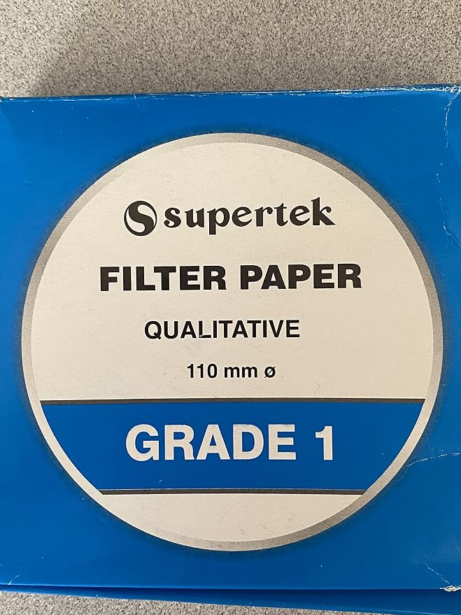 Amazon.com: Supertek Filter Paper, Qualitative, Grade 1, 110 mm ...