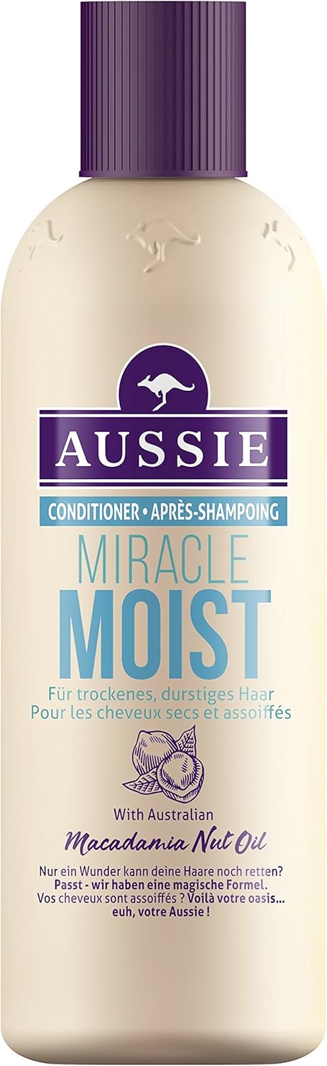 Aussie Miracle Moist Après-Shampooing pour Cheveux Secs/Abîmés 250 ml ...